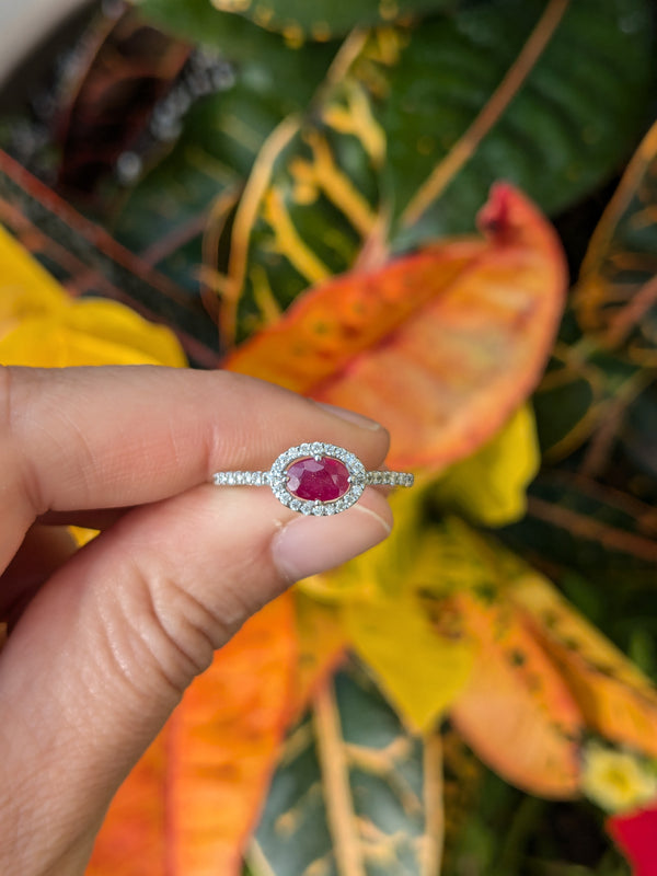 Sideways Ruby Ring - Lambert Jewelers