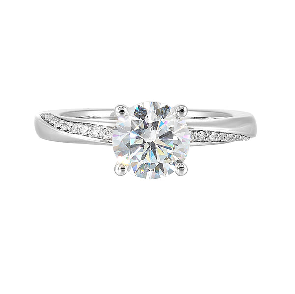 14Kt White Semi Mount 1/6Ctw For 1 1/2Ctw Round Center - Lambert Jewelers